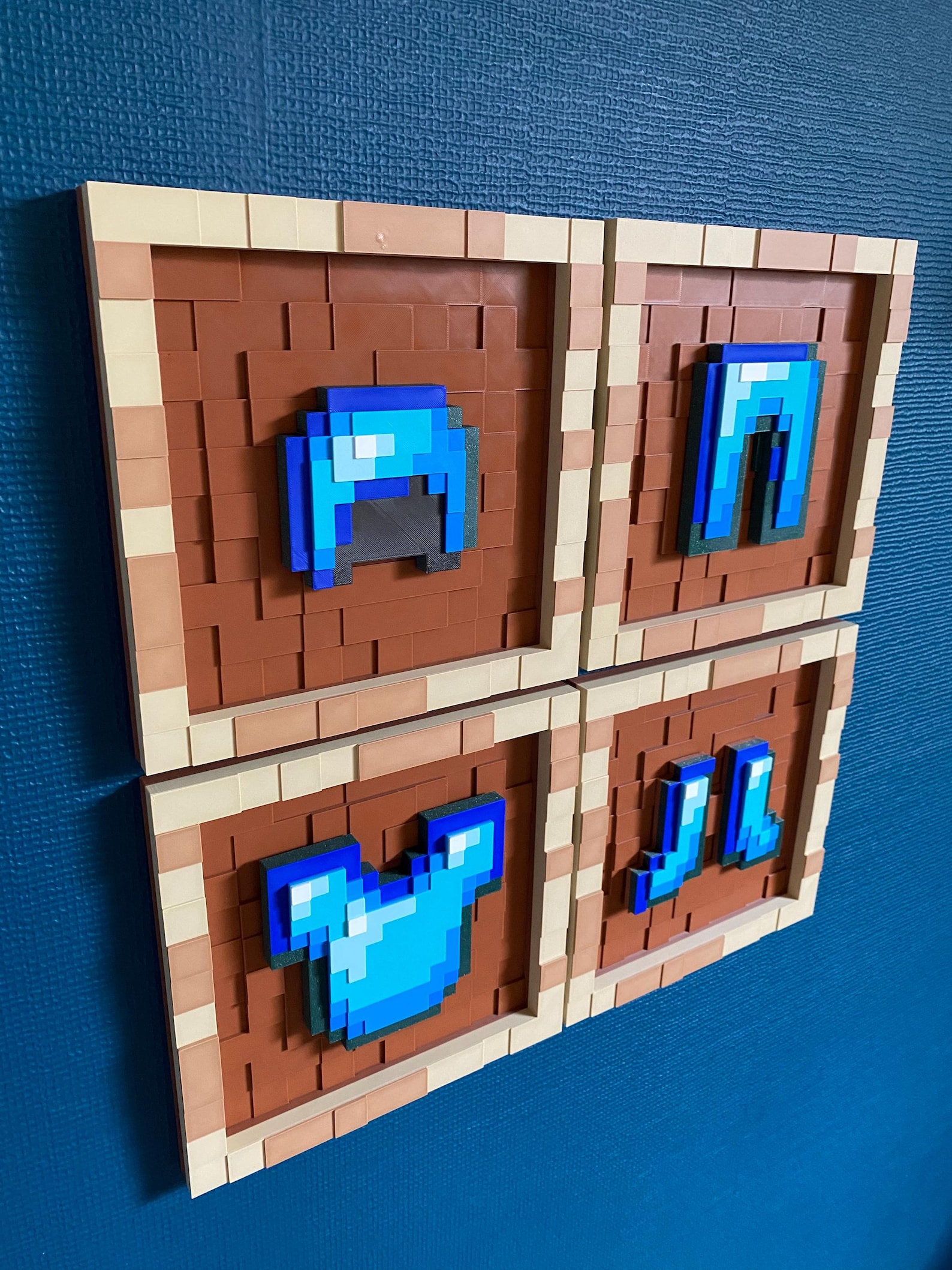 Magnetic Item Frame, Diamond Armor, Pixel Art, Gamer Gift, Decoration ...