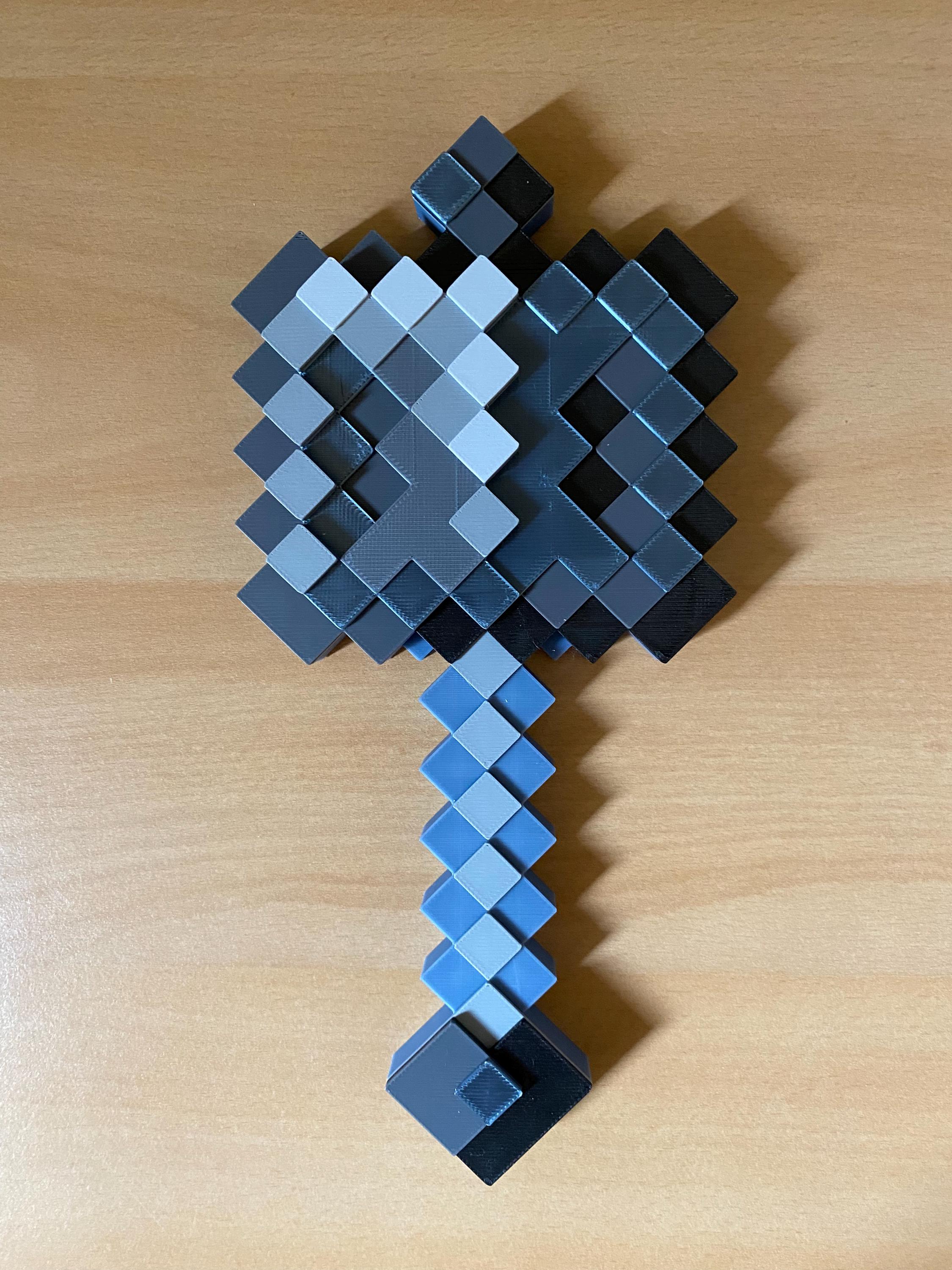 Magnetic Item Frame, Mace, Pixel Art, Gamer Gift, Decoration, Spinable ...