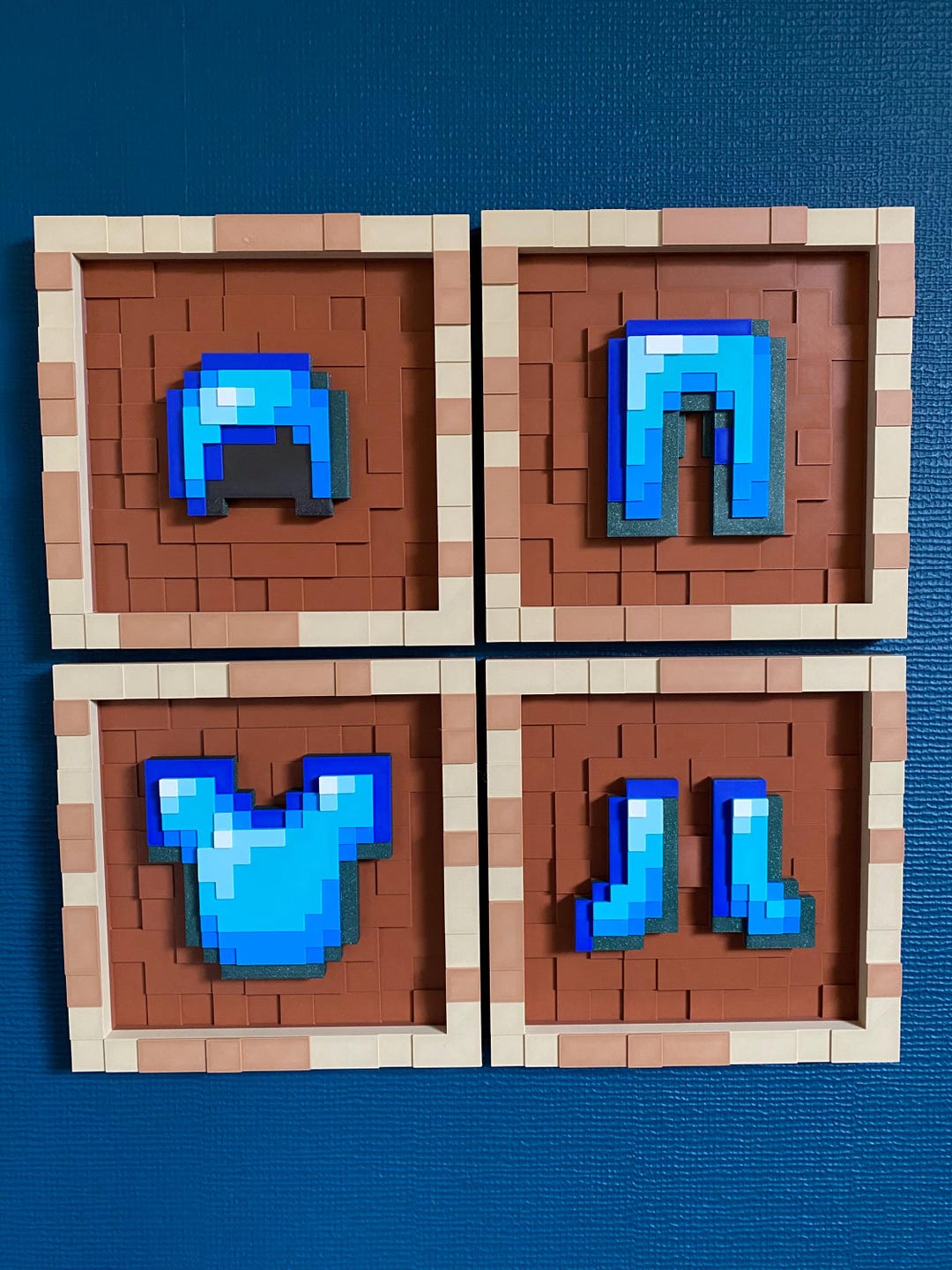 Magnetic Item Frame, Diamond Armor, Pixel Art, Gamer Gift, Decoration ...
