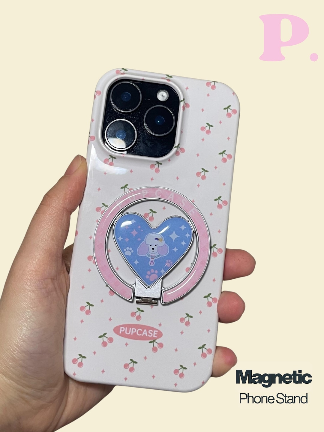 Magsafe Heart Phone Stand – Poodle Dog Design, Stainless Steel Magsafe ...