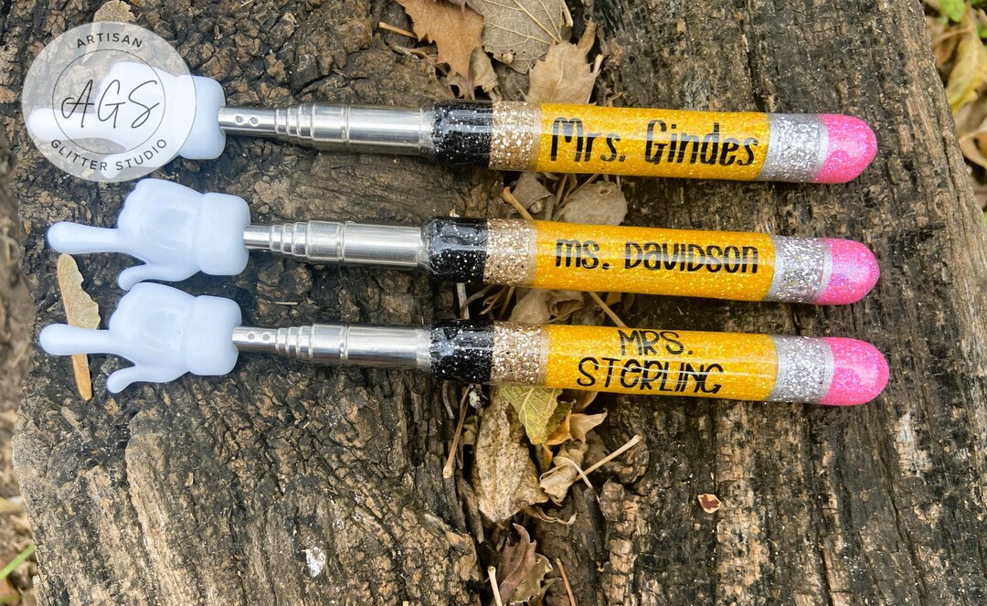 Custom Glitter Pencil Pointer – Retractable Extendable Teacher ...