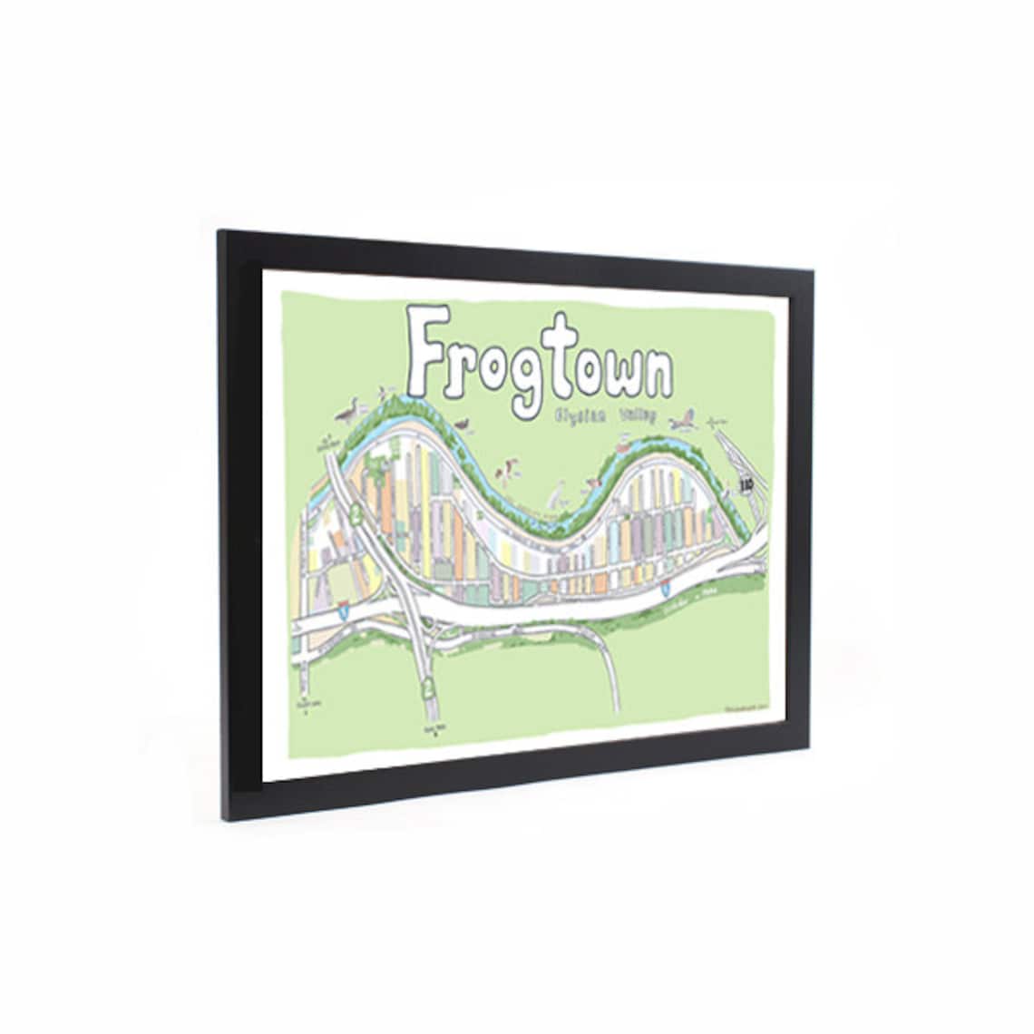 Frogtown Hand Drawn Map Los Angeles LA River - Etsy