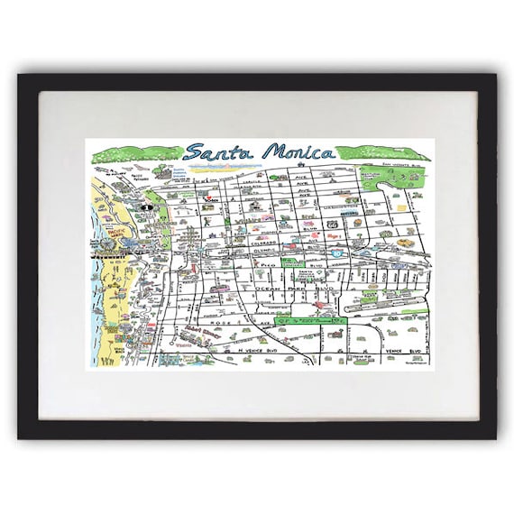 Venice Beach Map Santa Monica California Mappery Santa Monica