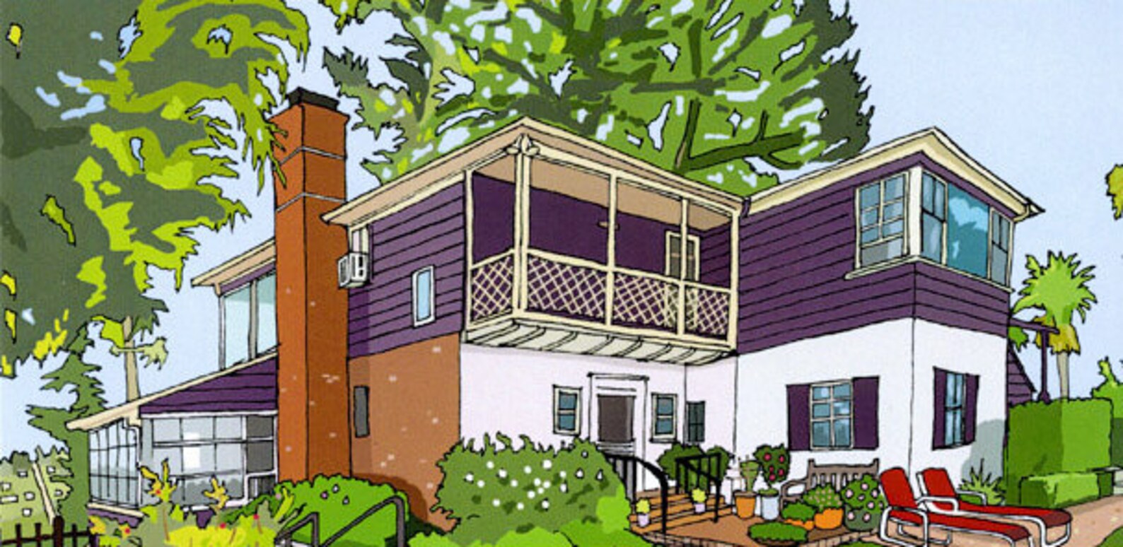 House Portrait Print Hand-drawn Art Home Illustration Custom | Etsy