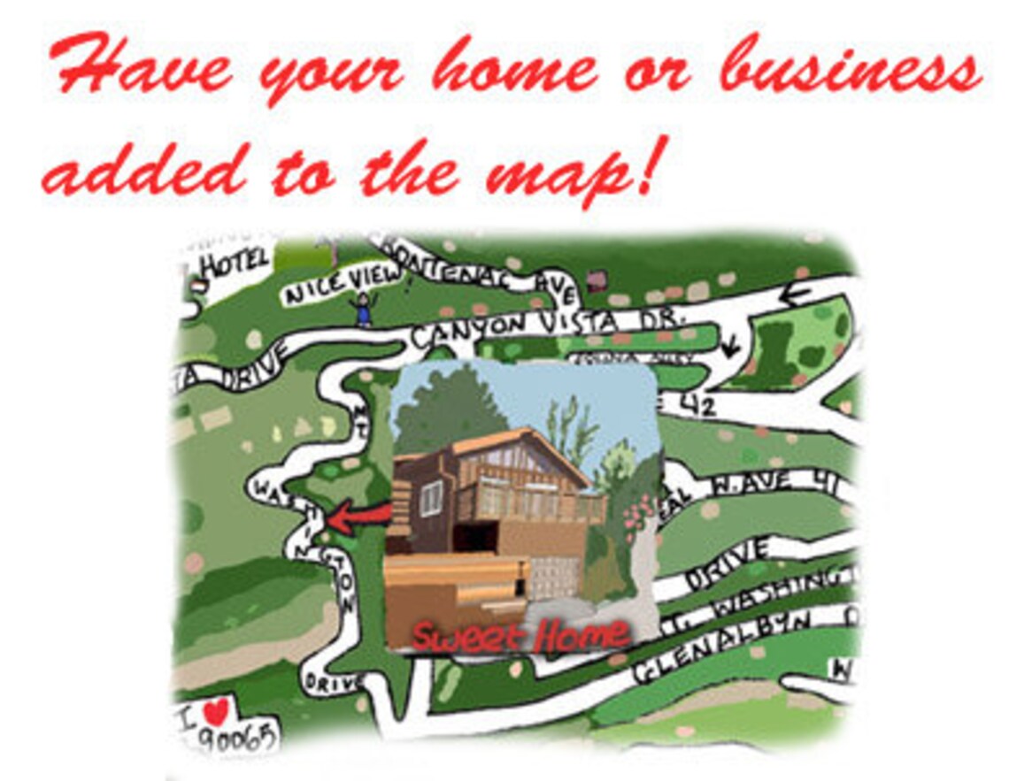 Atwater Village CA Map Print Hand-drawn L.A. California Art Cartography ...