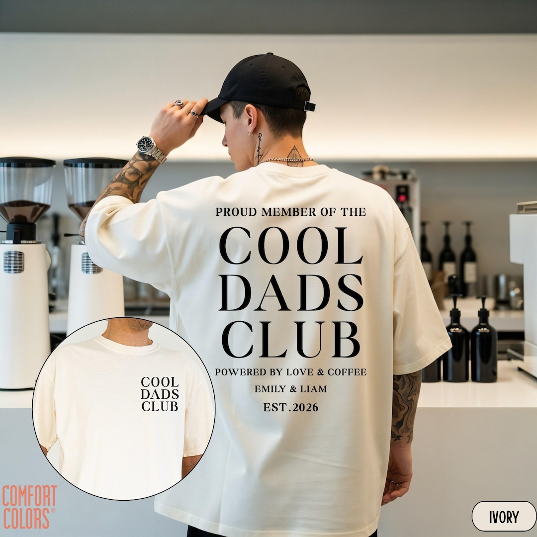 Custom Cool Dads Club Shirt, Personalized Dad Comfort Colors® T-shirt ...