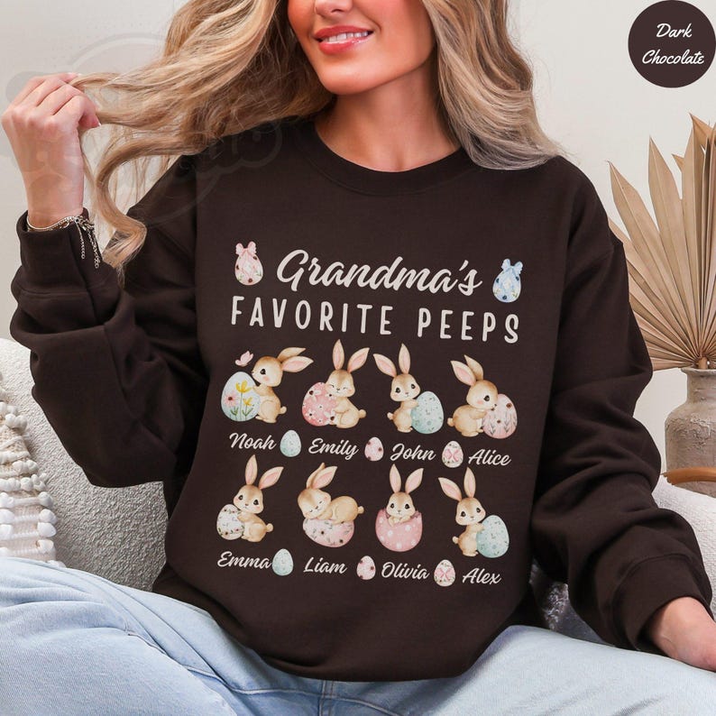 Personalized Grandma Easter Sweatshirt, Custom Grandma Sweater ...