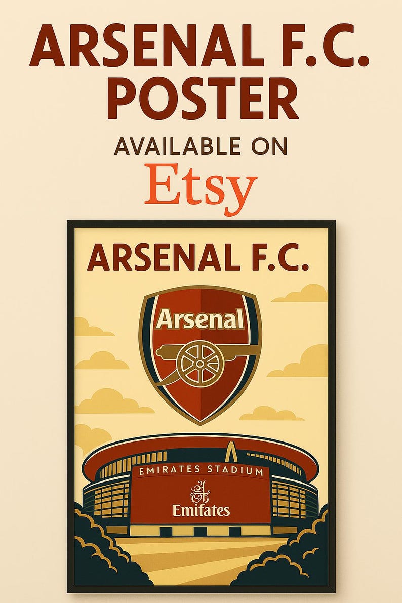 Arsenal F.C. Poster: Emirates Stadium Aesthetic Design (PNG) - Etsy