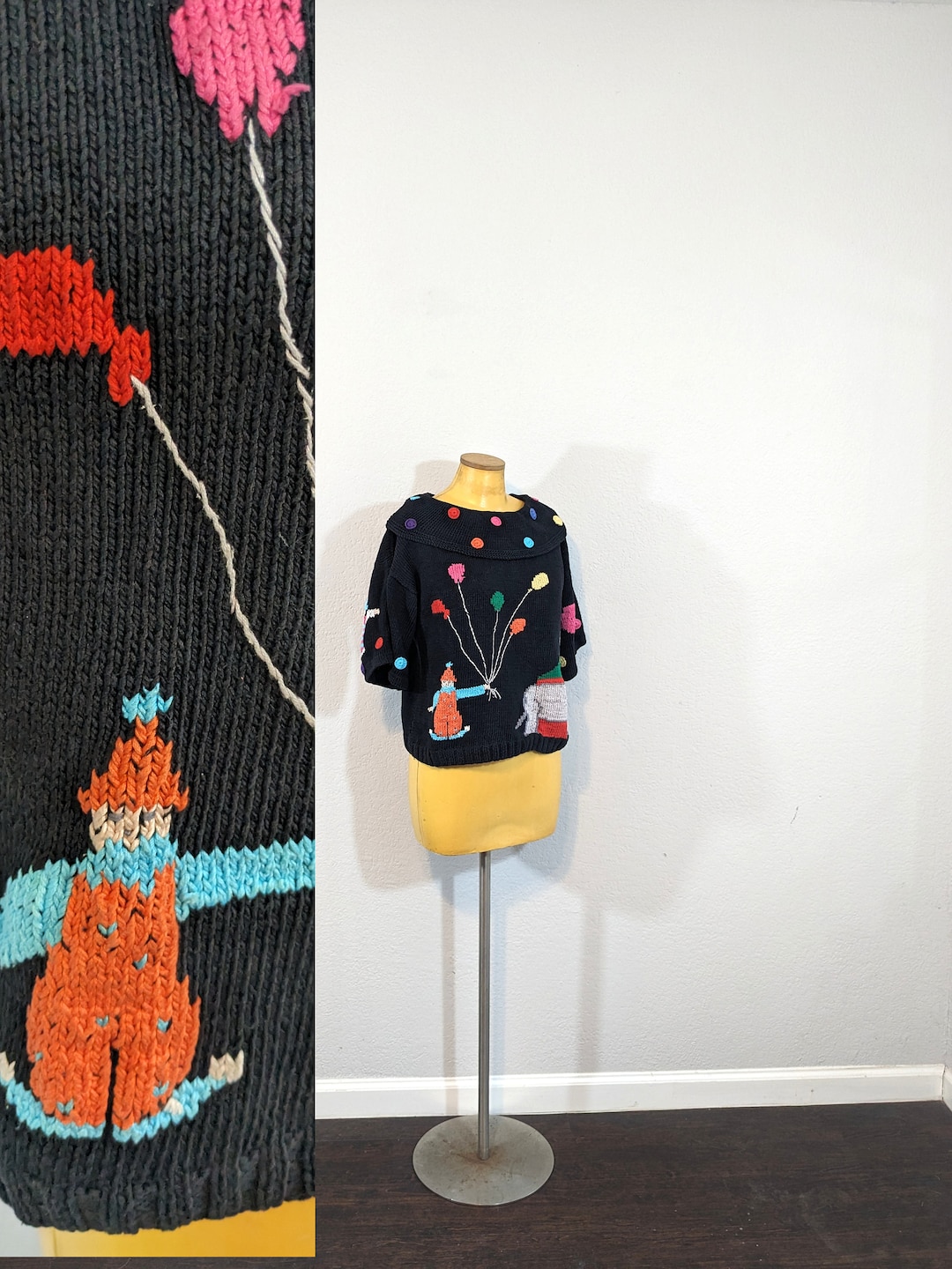 1980s Berek Hand Knit Cotton Circus Sweater // Large - Etsy