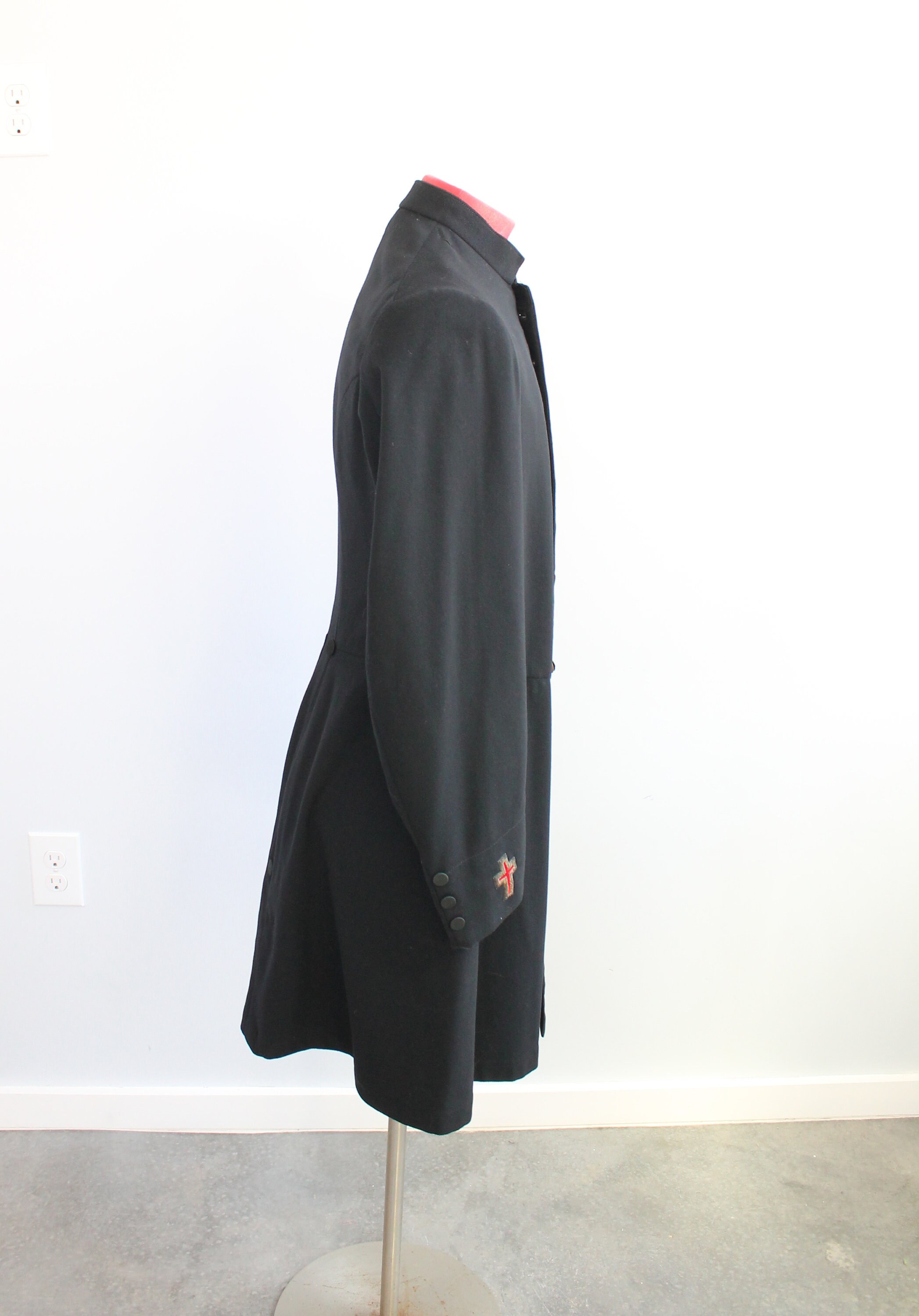 Antique Wool Cashmere Masonic Knights Templar Order Ceremonial Frock ...