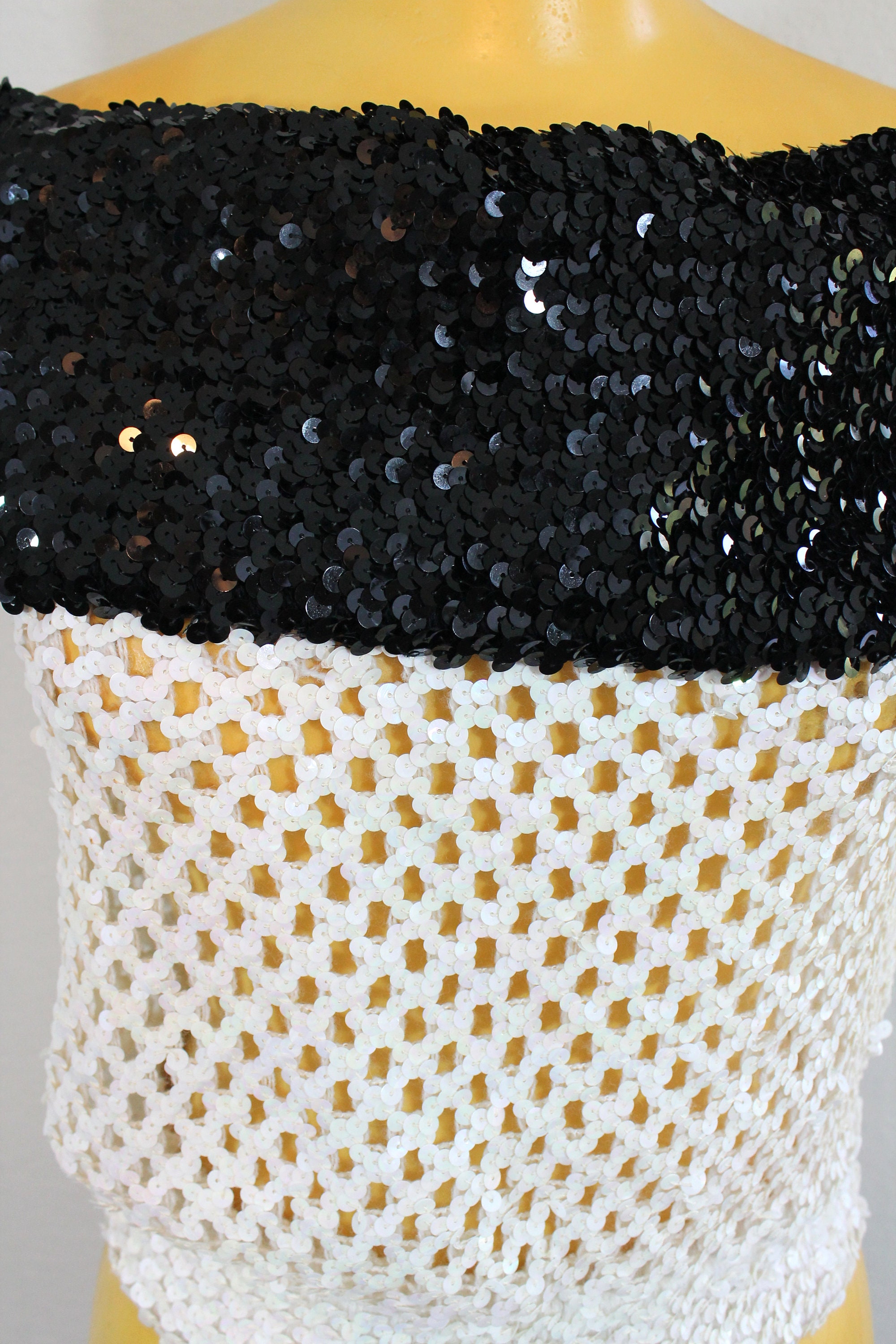 1970s Harry Acton Party Collectibles Sequin Disco Blouse // Small - Etsy