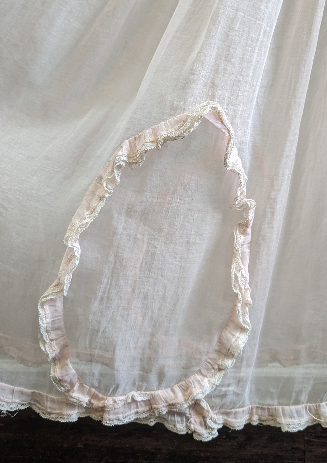 1920s Pale Pink Cotton Voile Sheer Drop Waist Day Dress // - Etsy