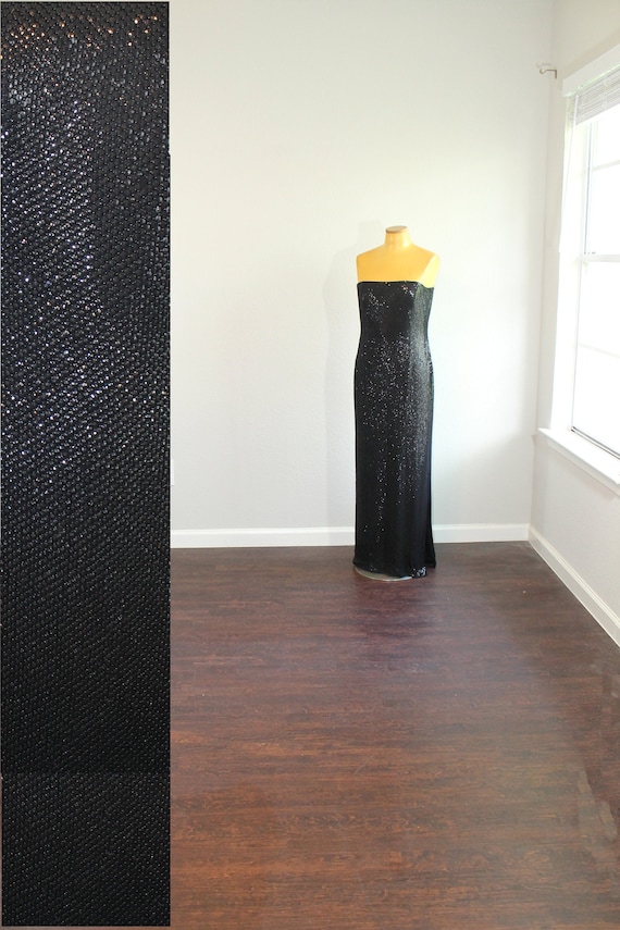 1990s Randolph Duke Glass Bead and Sequin Black Couture | Etsy