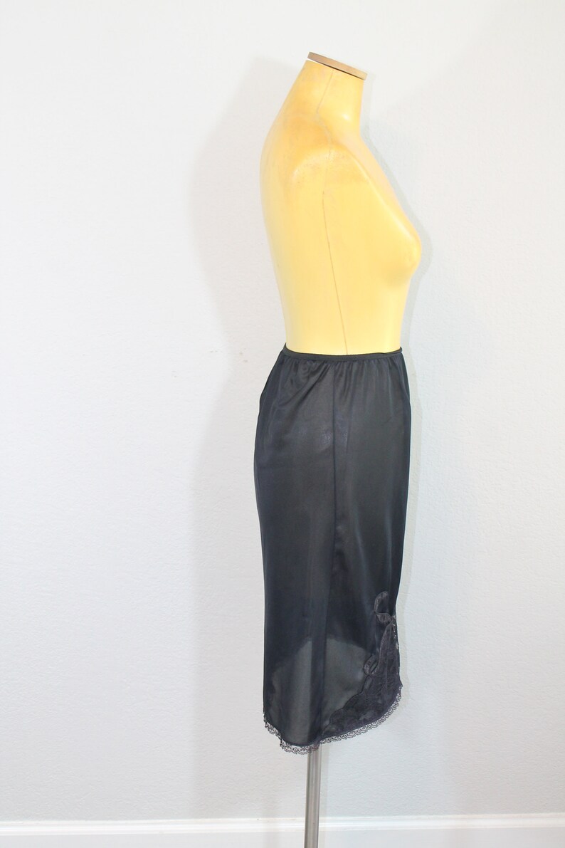 1960s Black Lace Half Slip // Small - Etsy