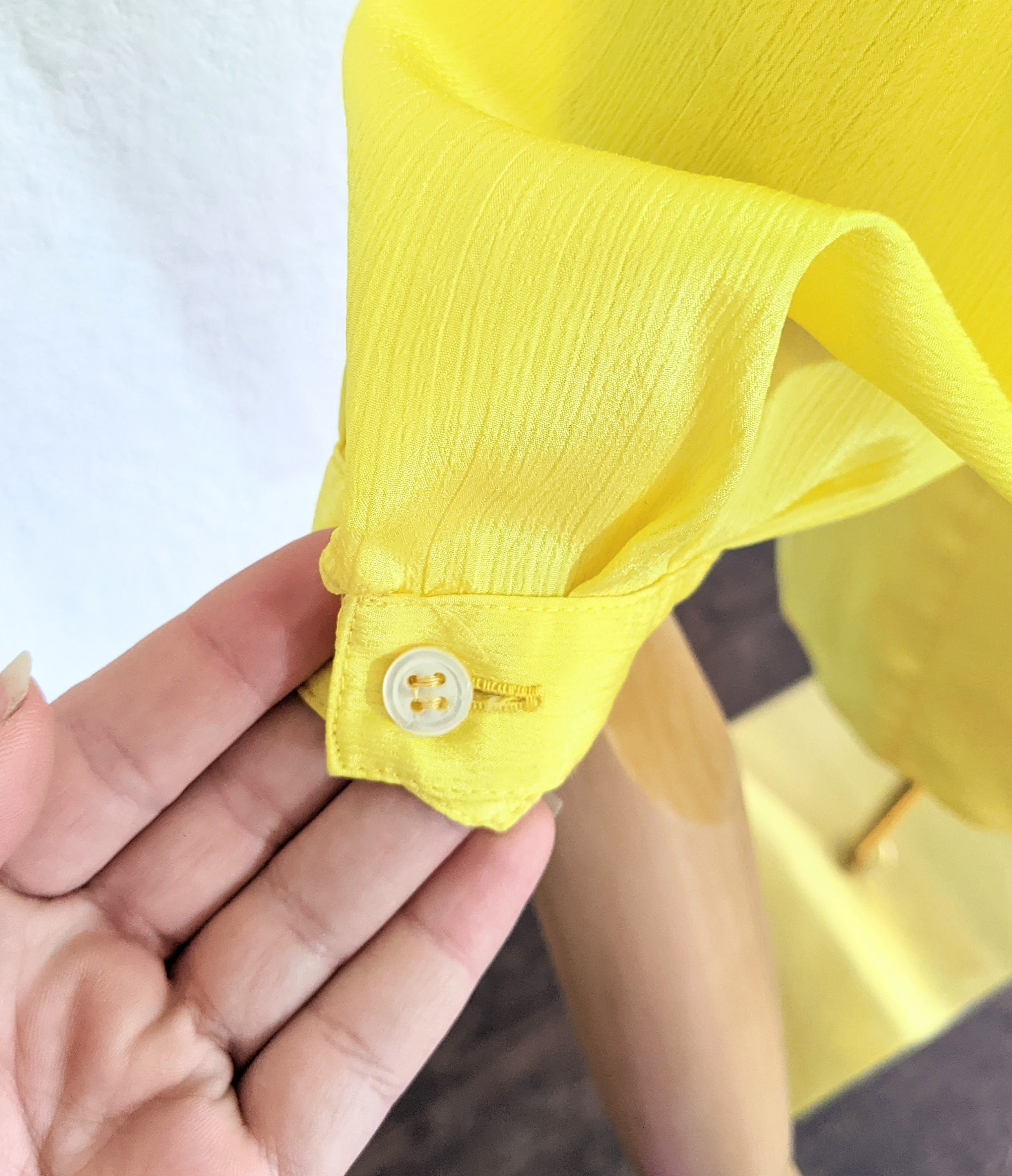 1980s Guy Laroche Neon Yellow Button up Blouse // Medium to Large - Etsy