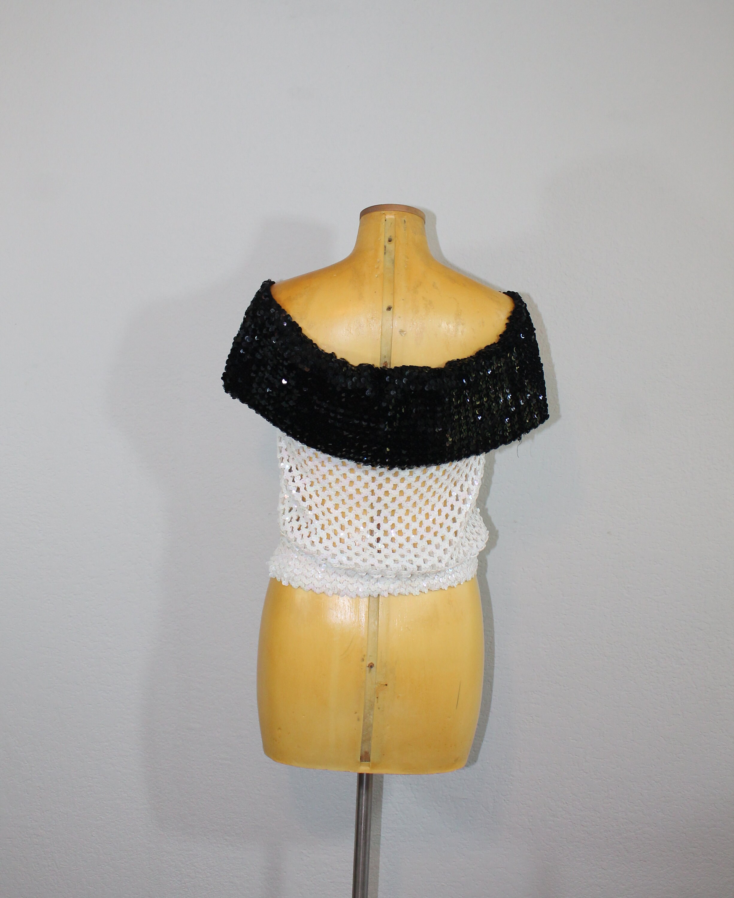 1970s Harry Acton Party Collectibles Sequin Disco Blouse // Small - Etsy
