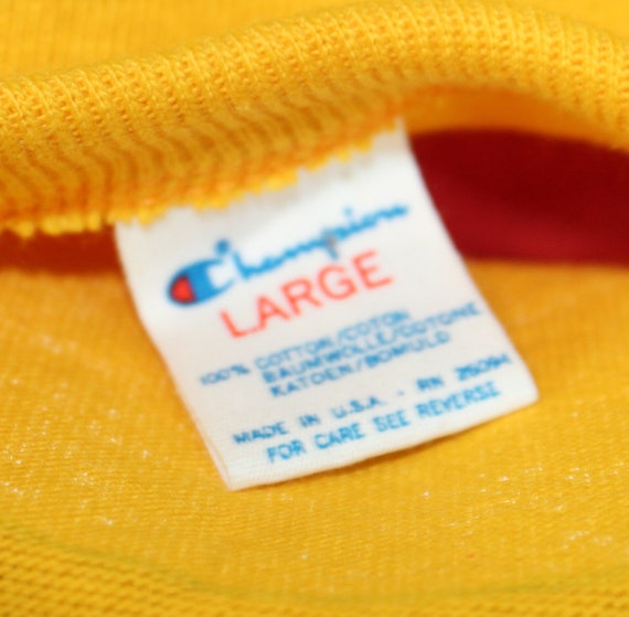 1980s Oakland A's Yellow T-shirt // Champion Tag // M… - Gem