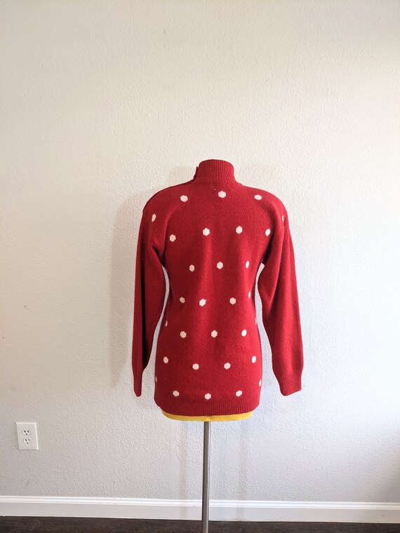 1980s Christian Dior Red Lambswool + Angora Turtlenec… - Gem