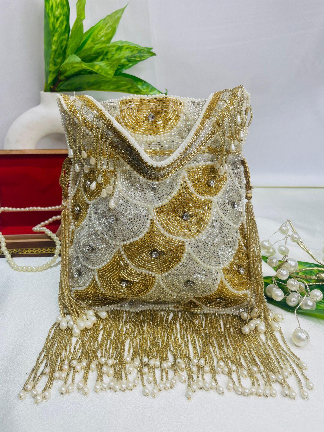 Classy Big Katli Hand Work Potli With Tassels - Etsy