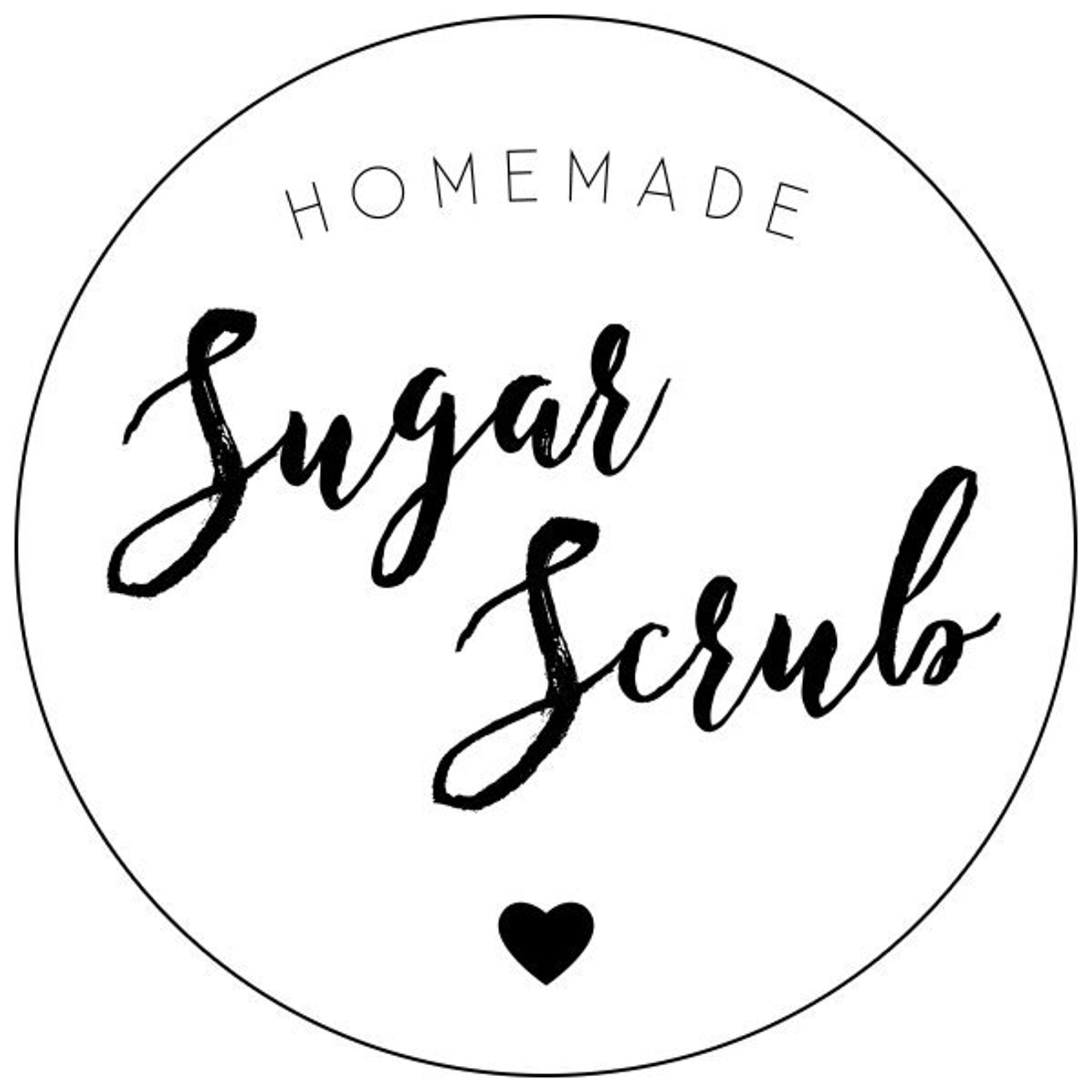 Sugar Scrub Labels Homemade Sugar Scrub Stickers Black | Etsy