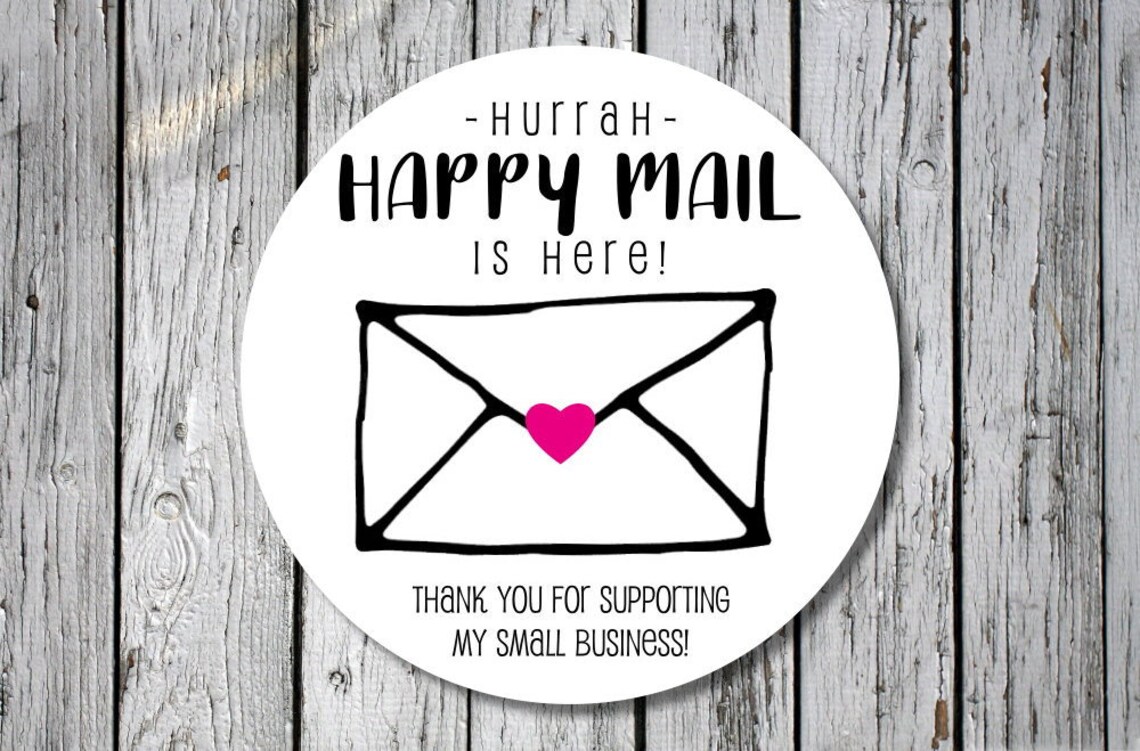 Happy Mail Business Labels Happy Mail Small Business - Etsy