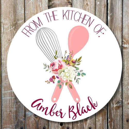 From the Kitchen of Stickers Floral Gift Stickers Made for - Etsy