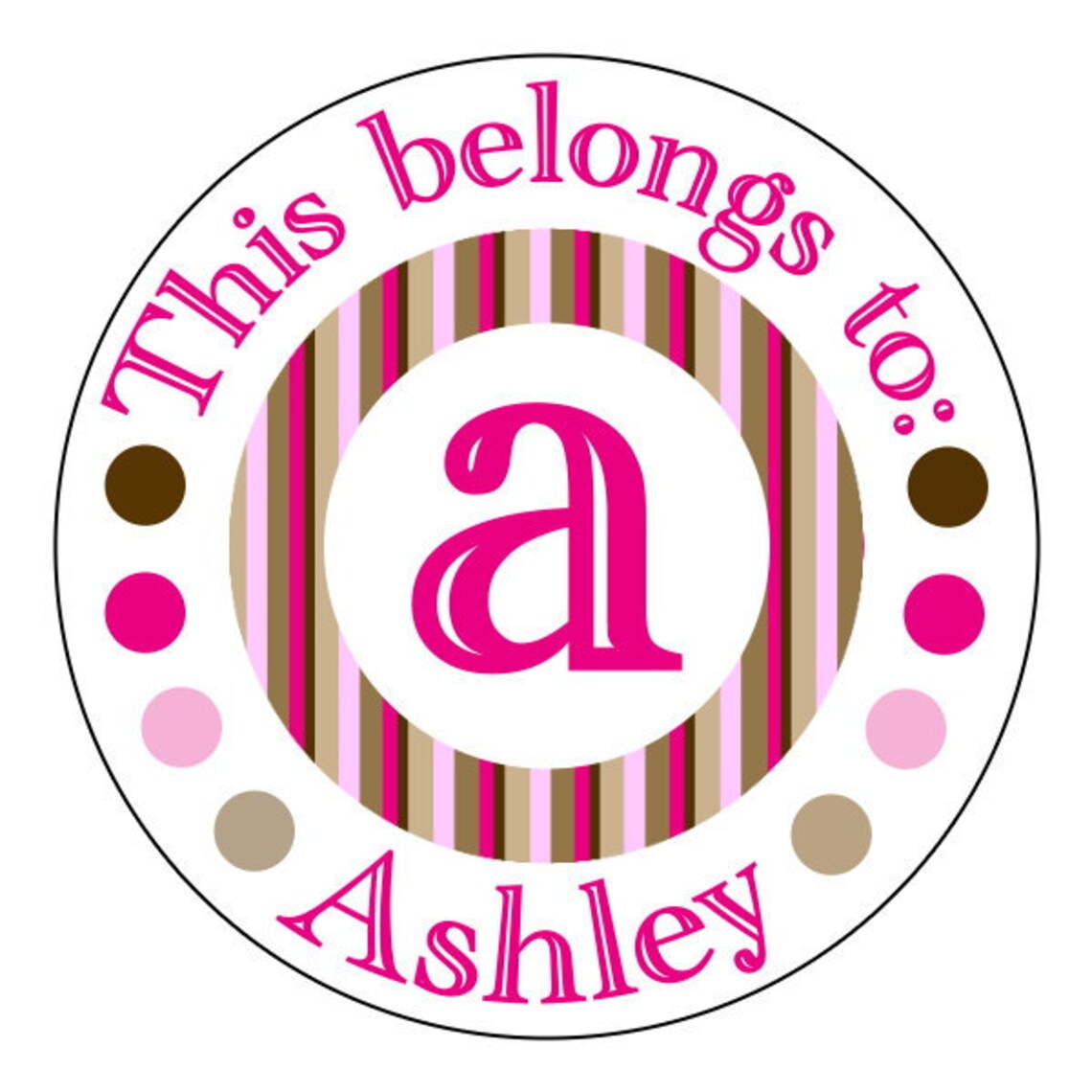 Personalized Back to School Stickers for Boys, Custom Boy Monogram ...
