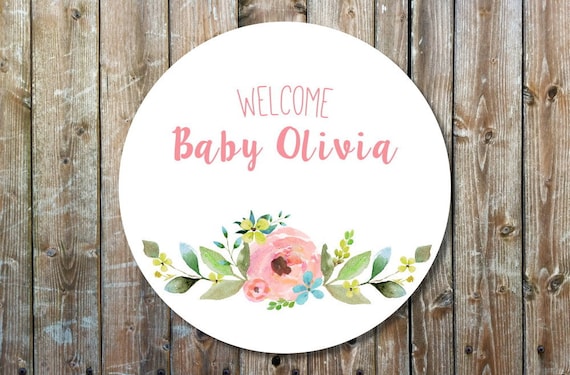 Floral Baby Shower Stickers Watercolor Flower Baby Shower - Etsy