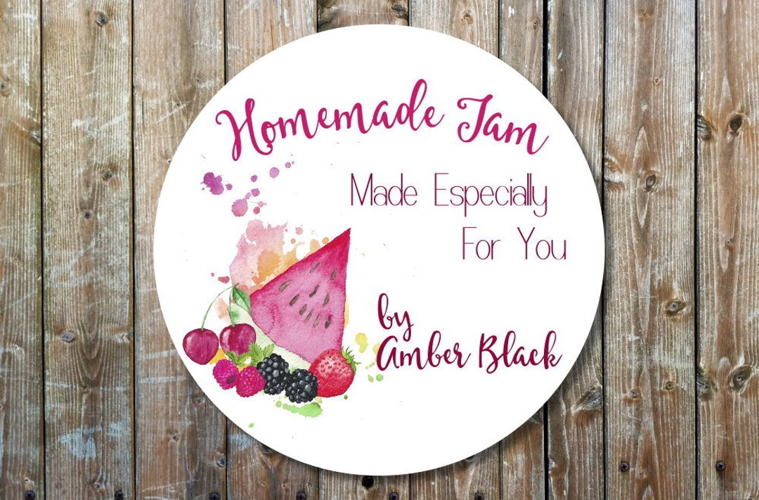 Homemade Jam Stickers - Personalized Homemade Jelly Labels - Custom Jam ...