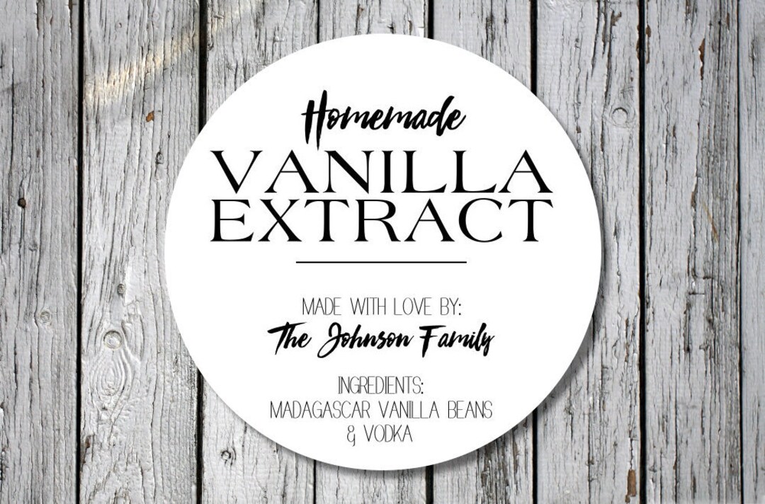 Vanilla Extract Stickers - Made for You Stickers - Gift Stickers ...
