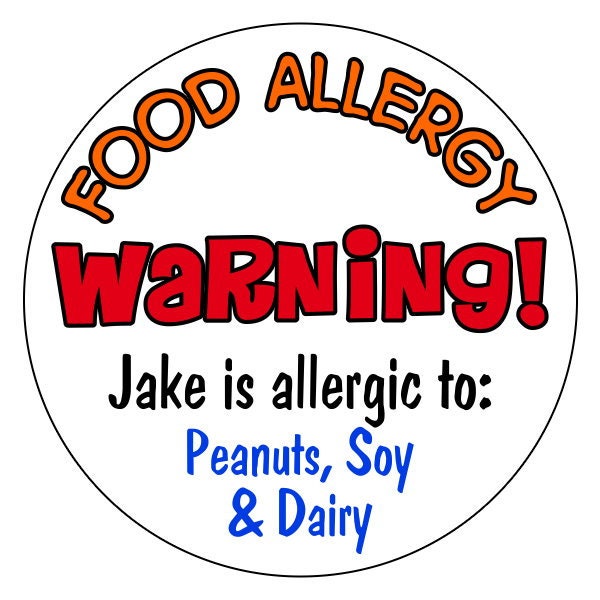 Food Allergy Stickers - Etsy