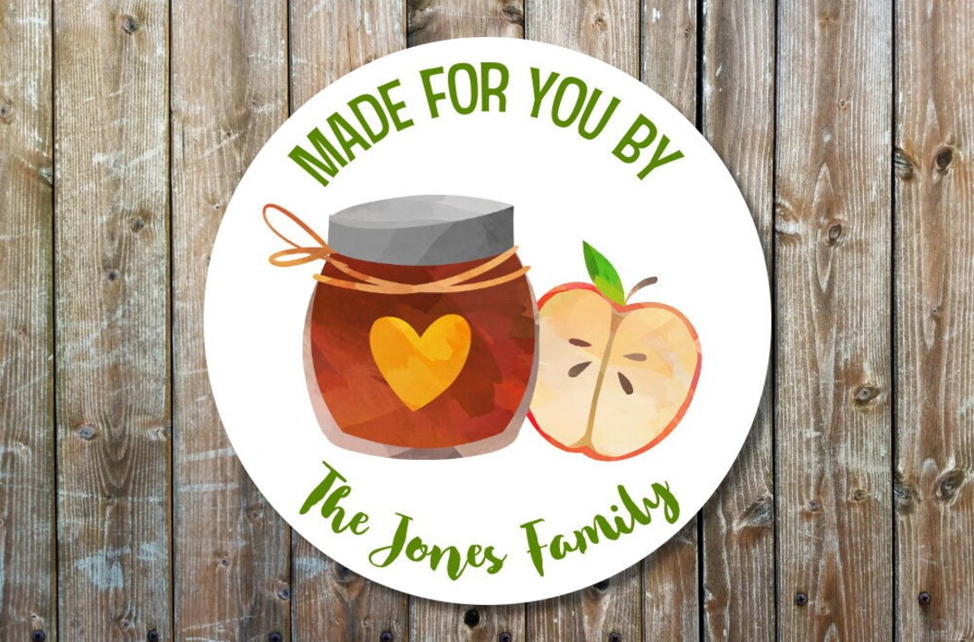 Apple Butter Labels - Personalized Apple Butter Stickers - Custom Jam ...