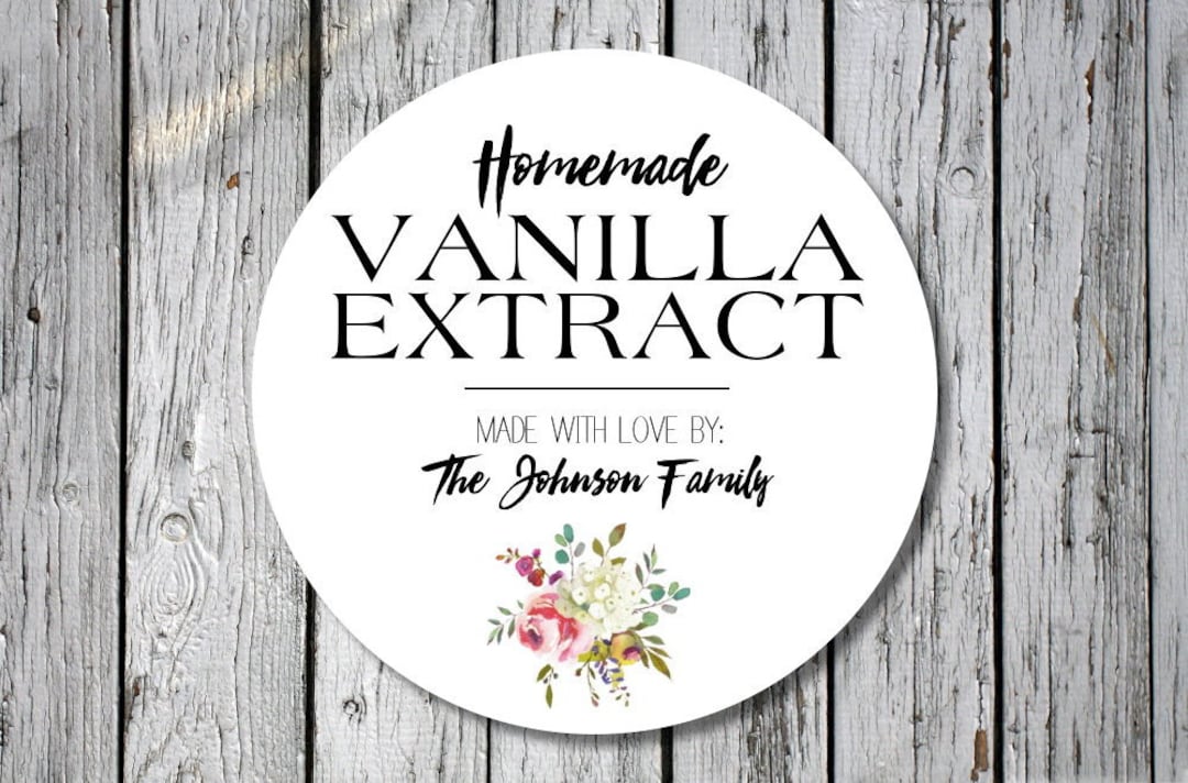 Vanilla Extract Stickers - Made for You Stickers - Floral Gift Stickers ...