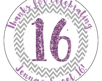 Sweet 16 Stickers - Etsy