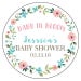 Baby in Bloom Stickers - Watercolor Floral Wreath Baby Shower Sticker ...