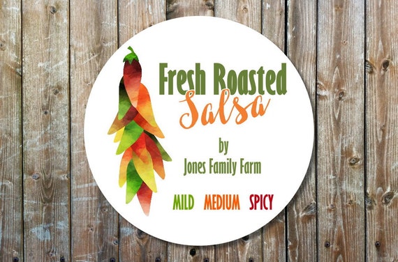 Salsa stickers homemade salsa labels family farm sticker | Etsy