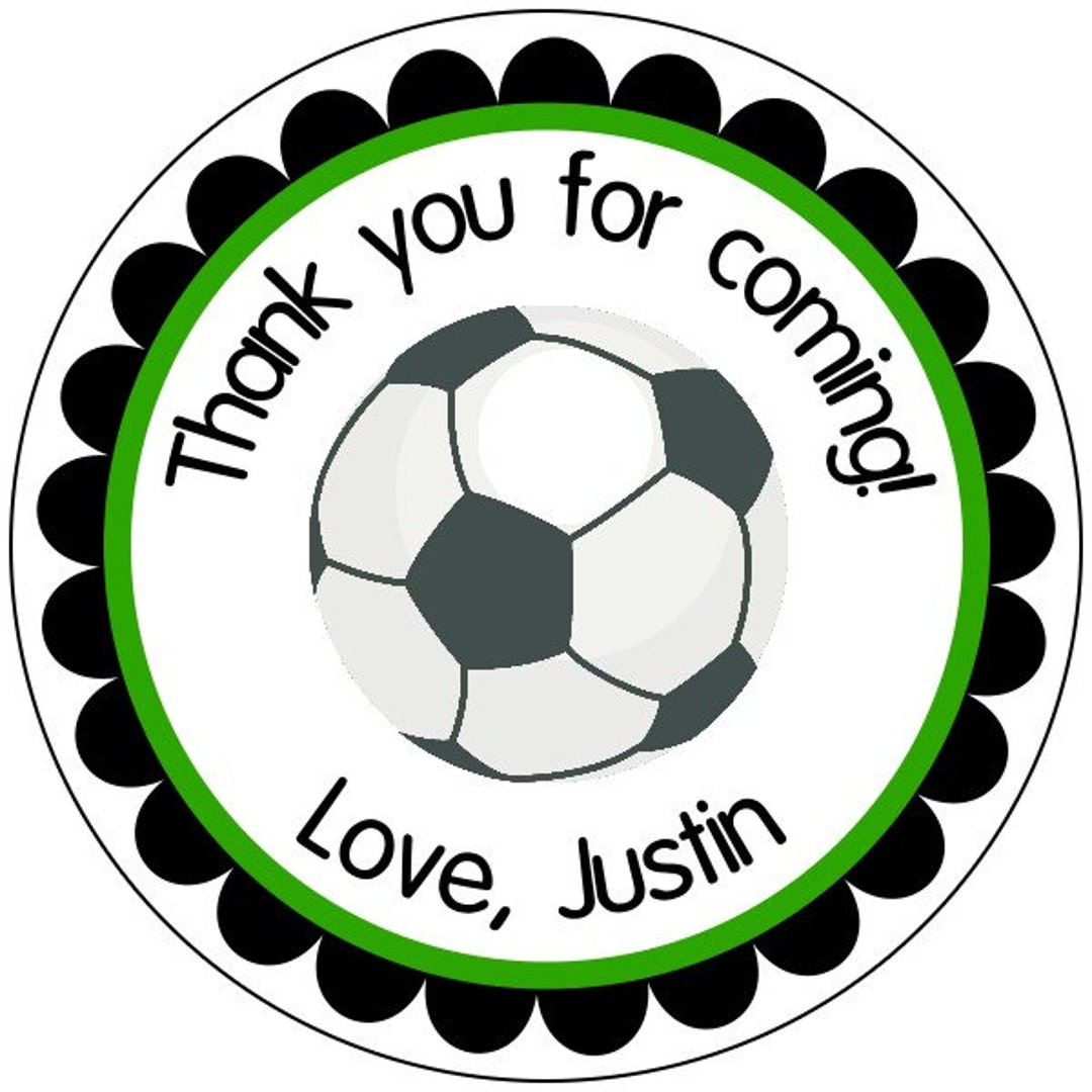 Soccer Party Stickers - Custom Soccer Labels - Sports Party Stickers ...
