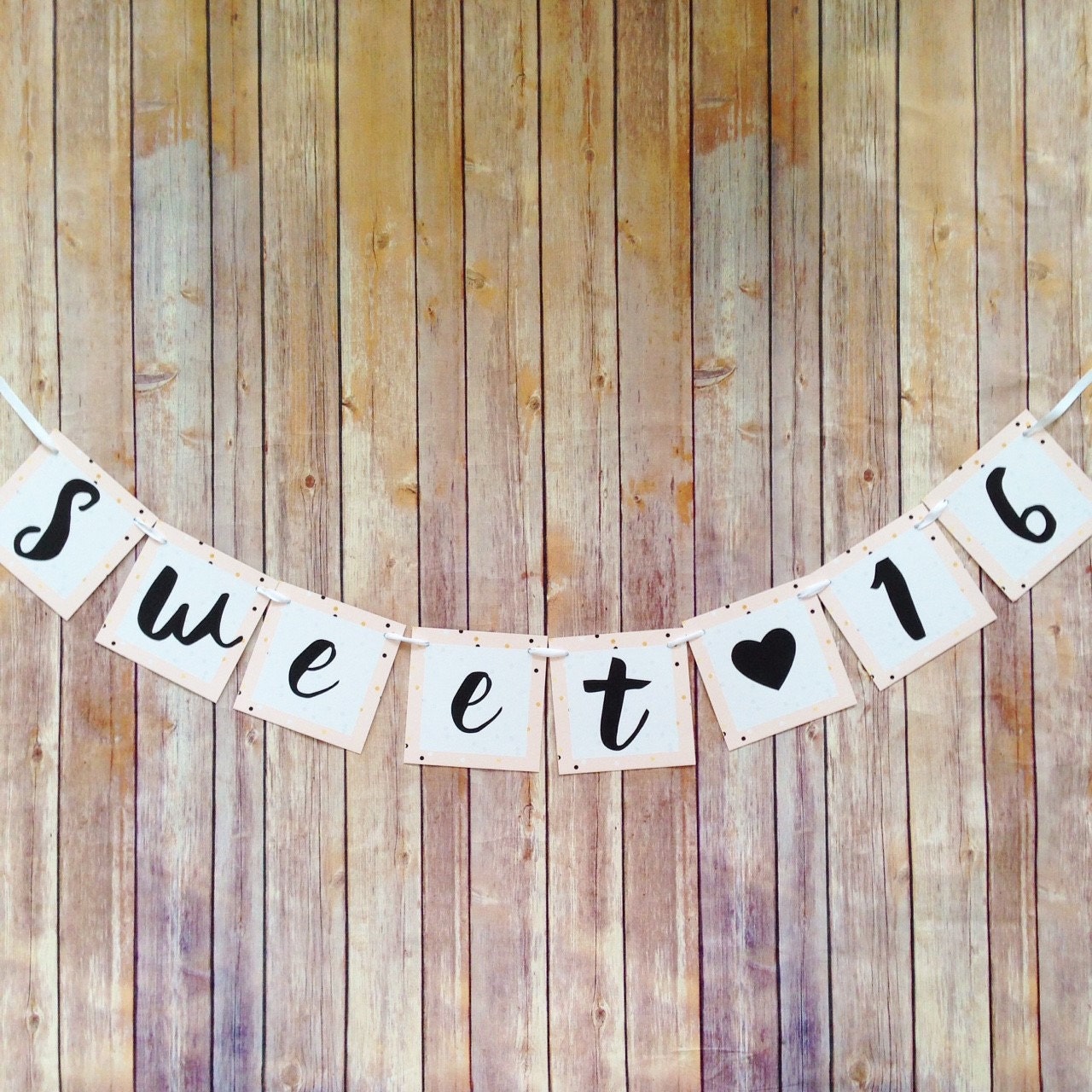 Sweet 16 Banner - Pink and Gold Party Banner - Pink Black Gold 16th ...