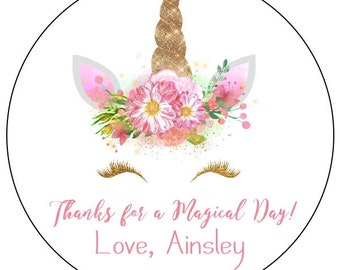 Unicorn Poop Fur Birthday Stickers Personalized Stickers - Etsy