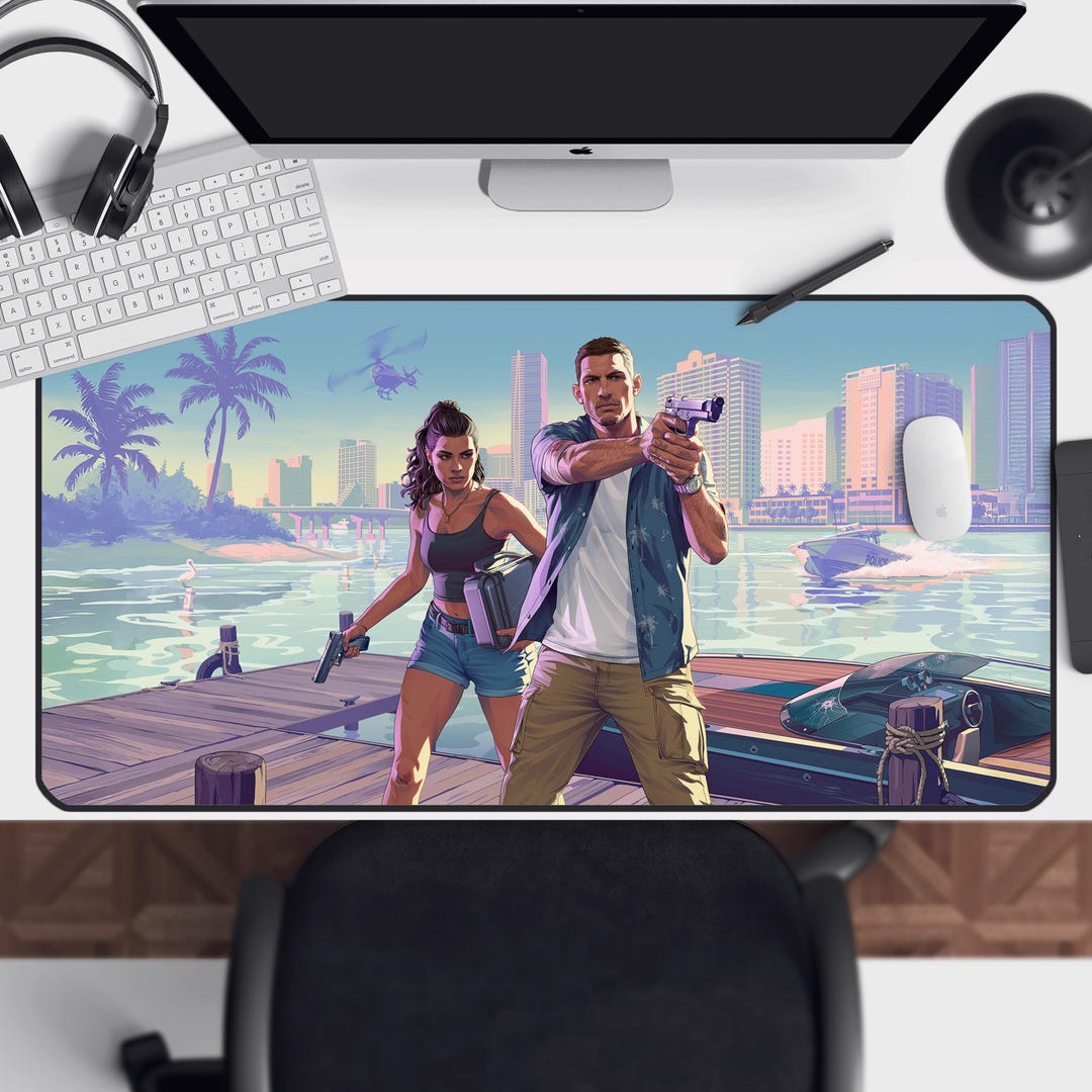 GTA VI Gaming Desk Mat – Custom Mouse Pad for Xbox, PS5, PC | Anime ...
