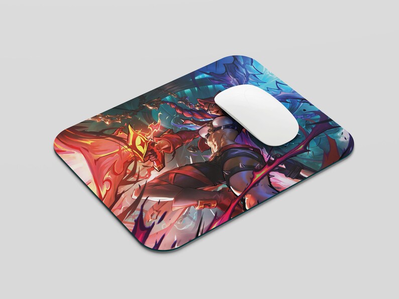 Samira Arcane League of Legends Anime Desk Mat, Custom Mouse Pad ...