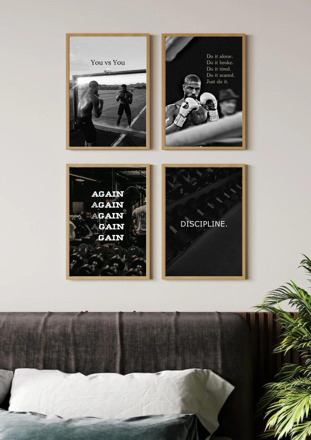 Sports Motivational Poster Set - Gym Digital Prints | Fitness Wall ...