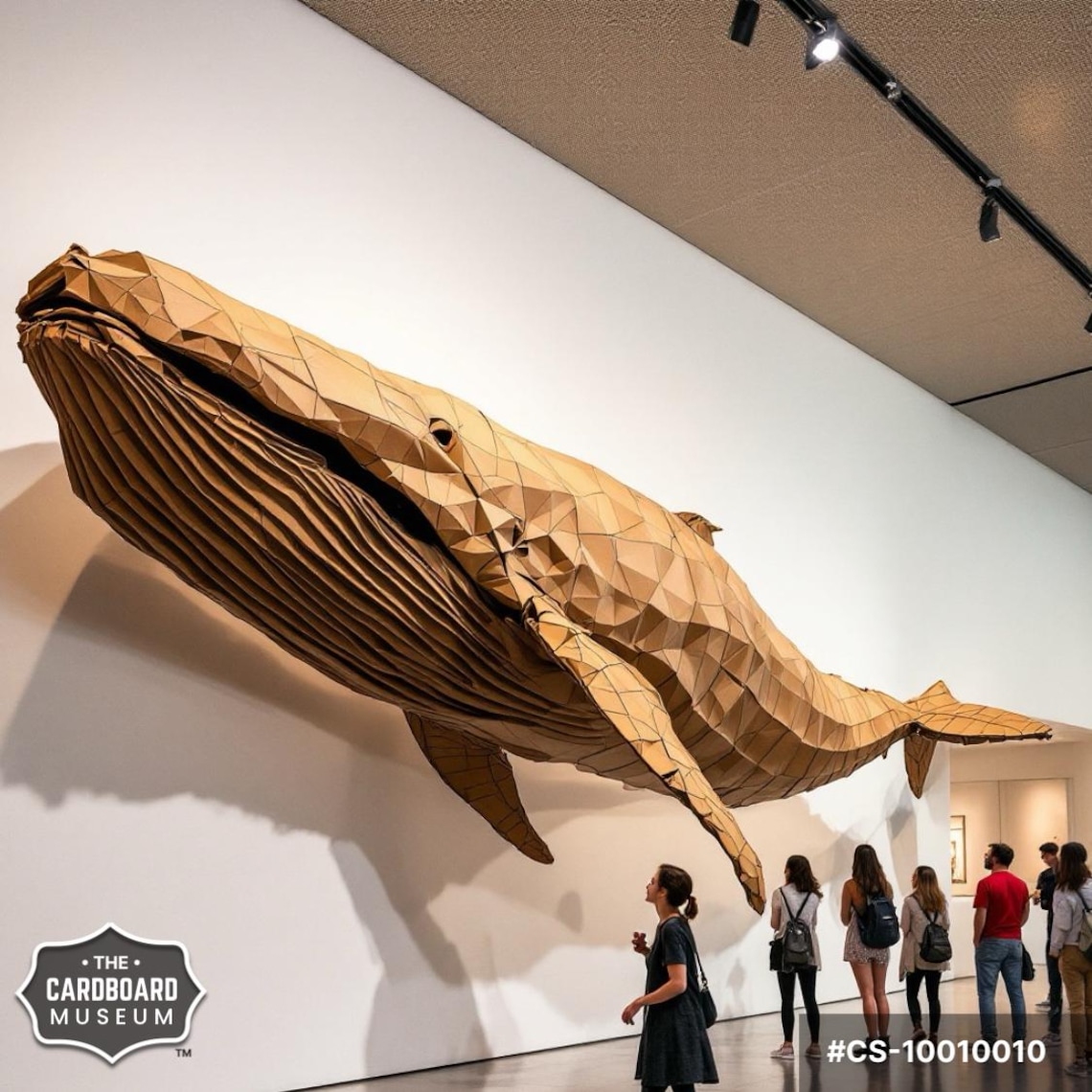 Cardboard Whale Sculpture | Handcrafted Cardboard Art Piece | Large ...