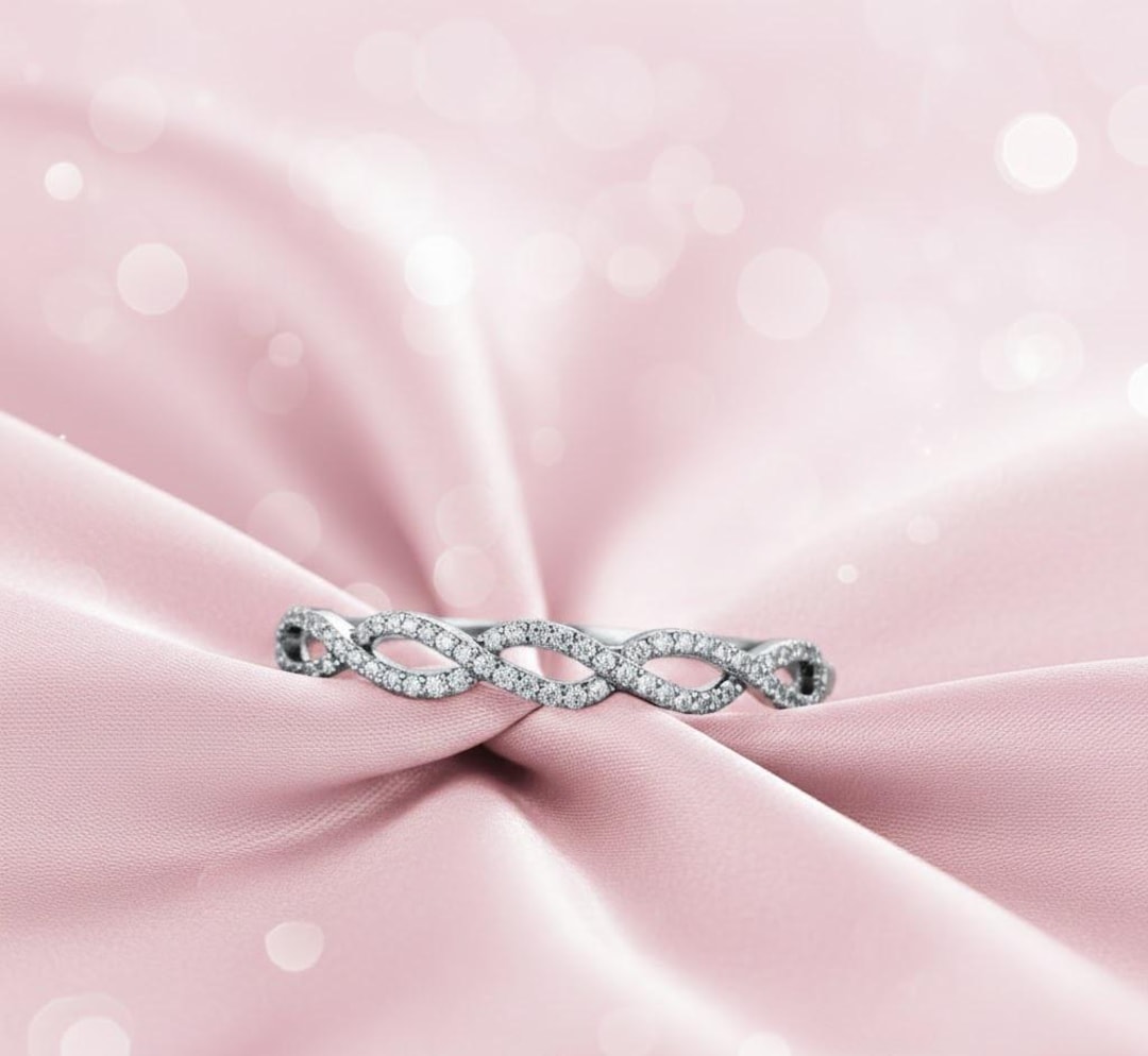 14K Gold Twisted Lab-grown Diamond Bangle Bracelet - Infinity Design - Etsy