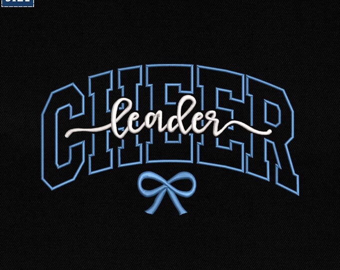 Cheer Leader Embroidery Design, Cheerleading Mom Script With Bow ...