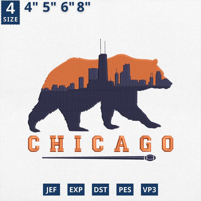 Chicago Bears Silhouette - Etsy