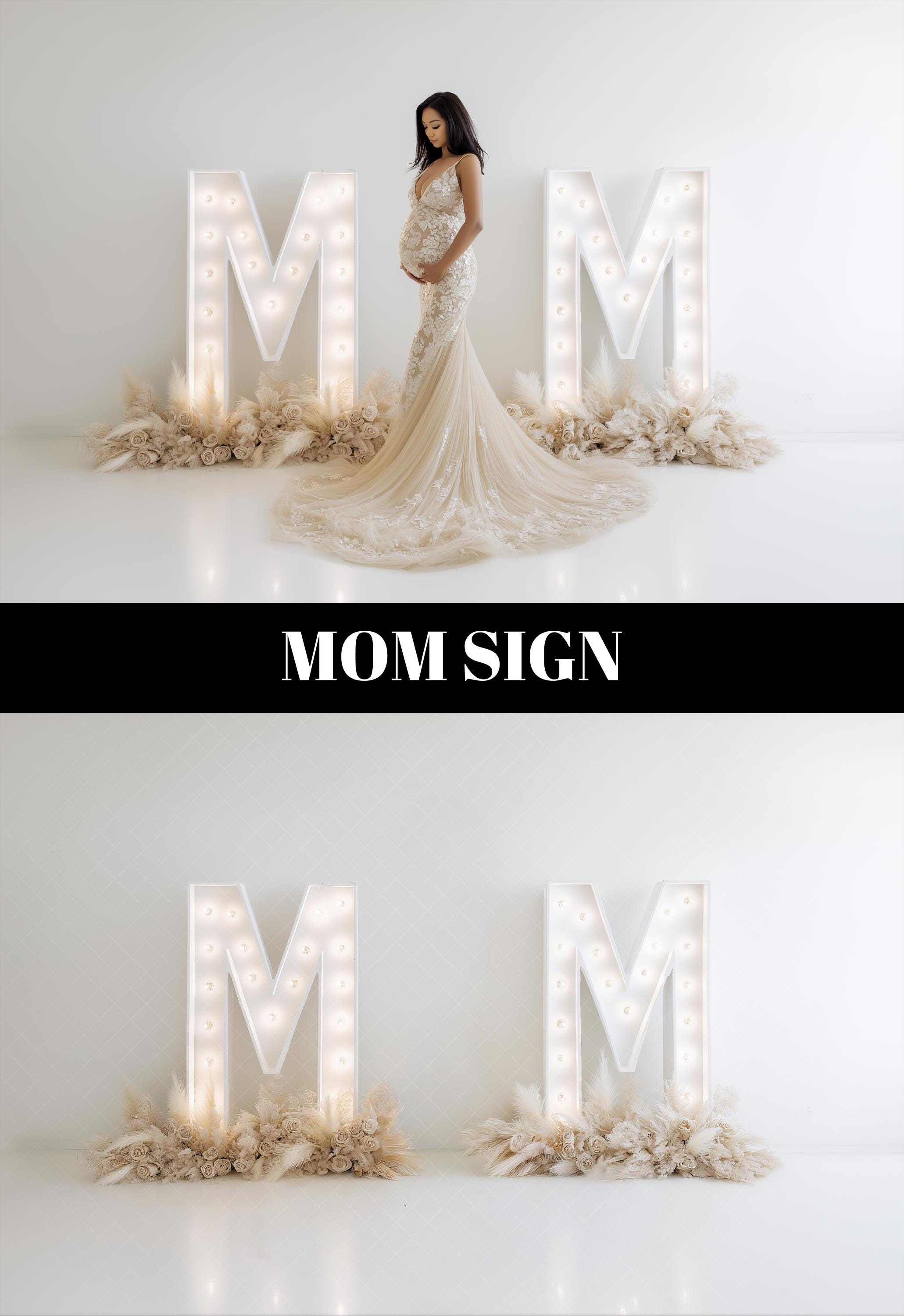 35 Floral MOM Digital Backdrops – White Glow Maternity Studio, Giant ...