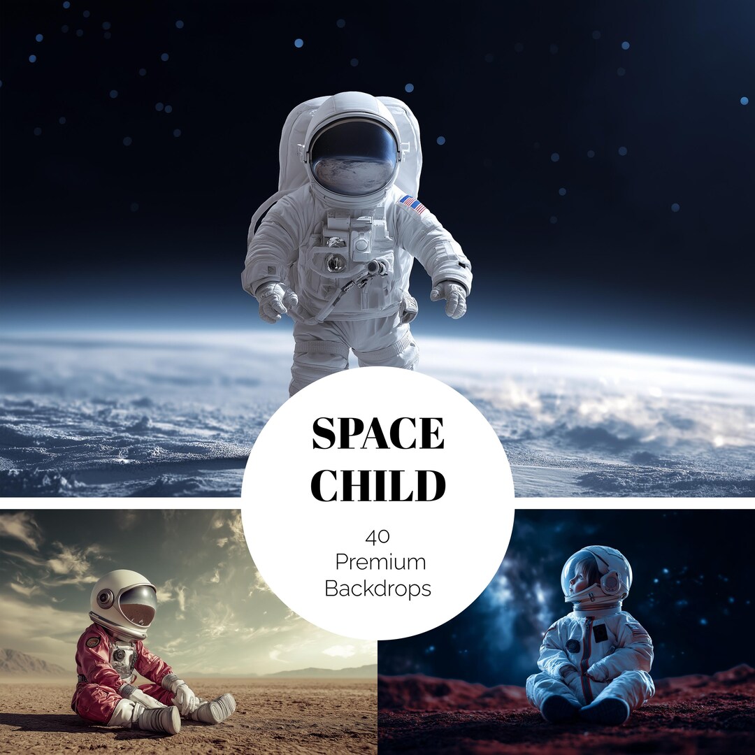 40 Space Digital Backdrops Space Baby Birthday Backgrounds Photoshop ...
