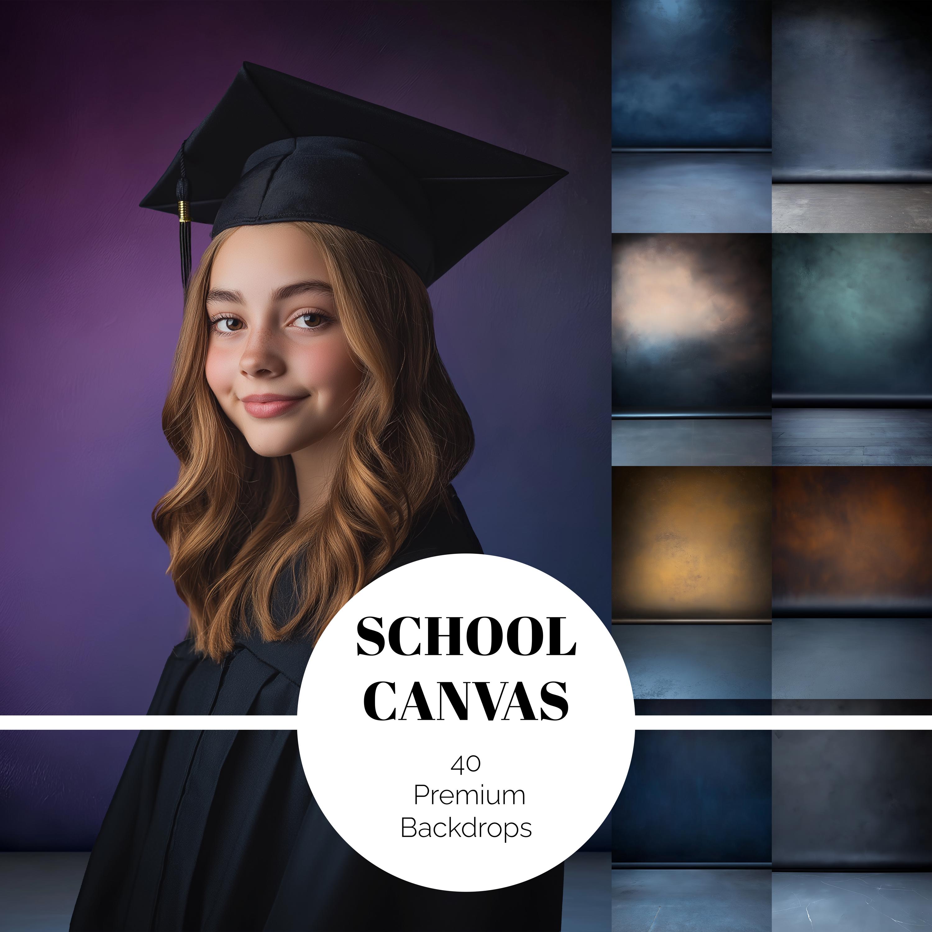 40 SENIOR CANVAS Backdrops Professionally Crafted School Portraits Old ...