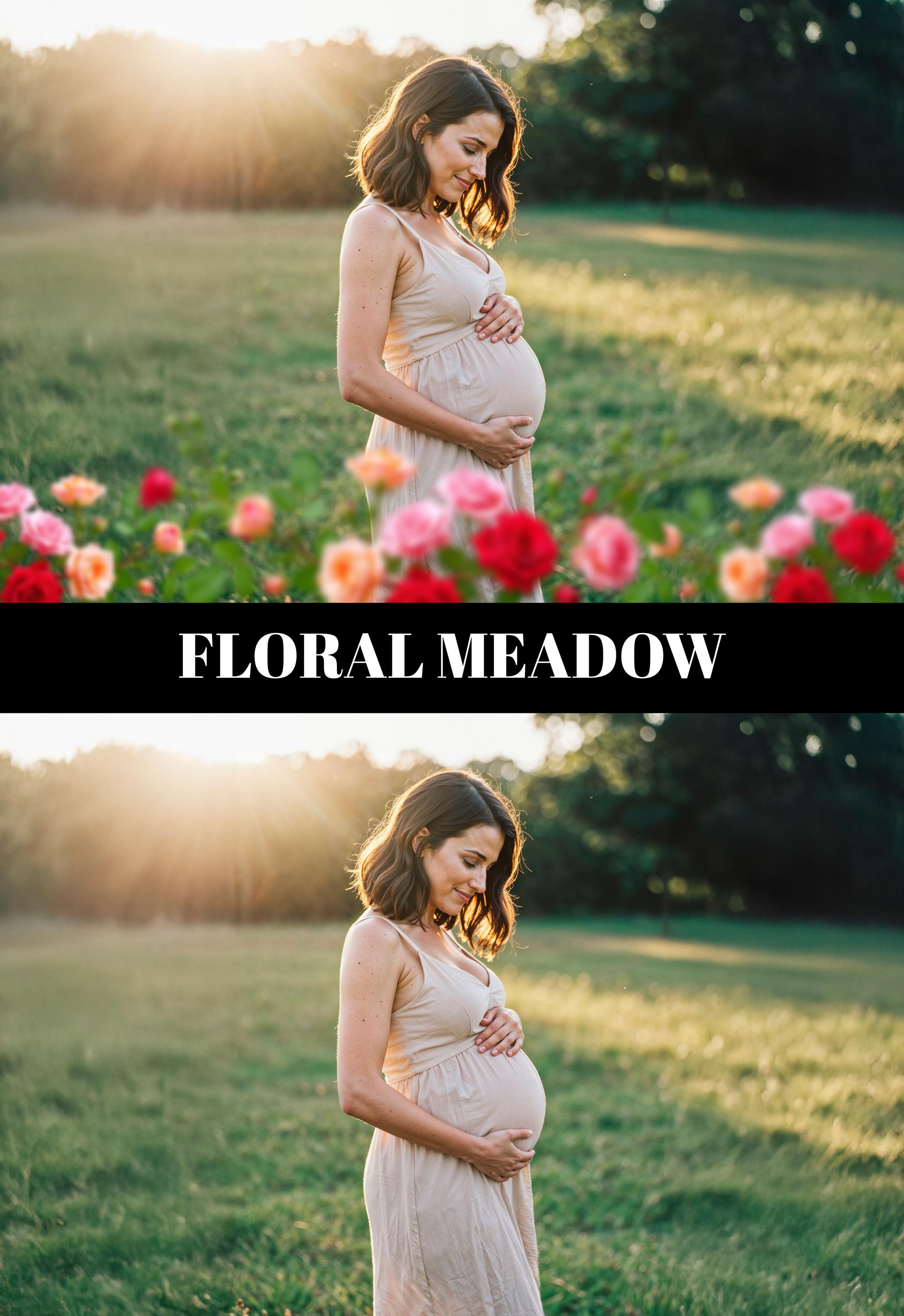 60 Rainbow Flowers Photo Overlays Flower Meadow Photoshop Overlays ...